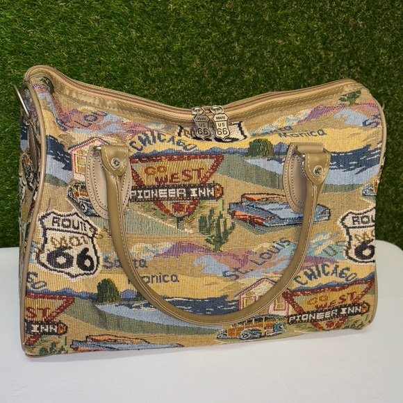 Route 66 | Bags | Vintage Route 66 Tapestry Travel Bag | Poshmark